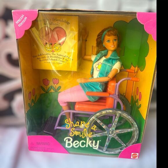 Mattel | Toys | 996 Share A Smile Becky Doll Barbie Friend Toys R Us ...